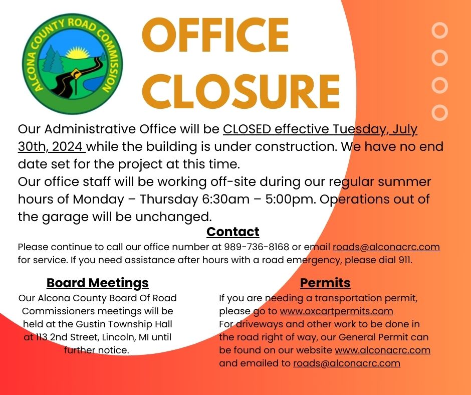 Board Meetings and Minutes | Alcona County Road Commission